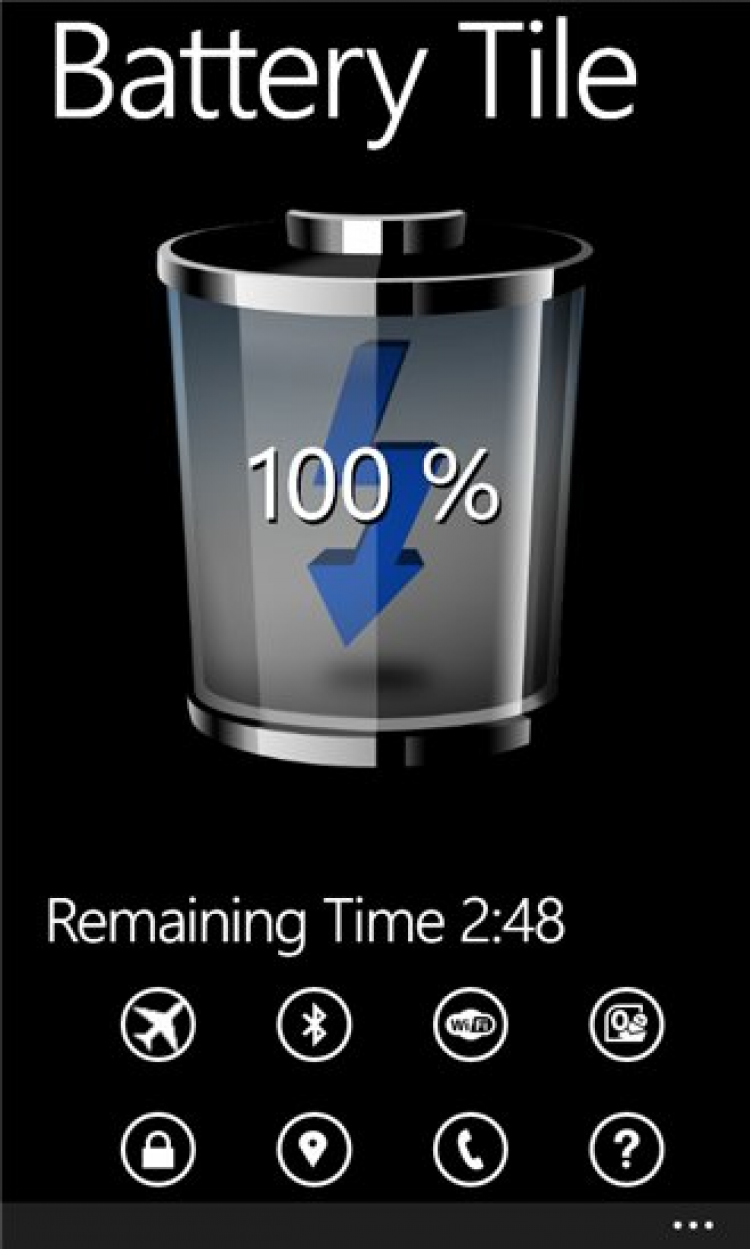 Battery Tile Windows Phone скачать на Windows Phone бесплатно