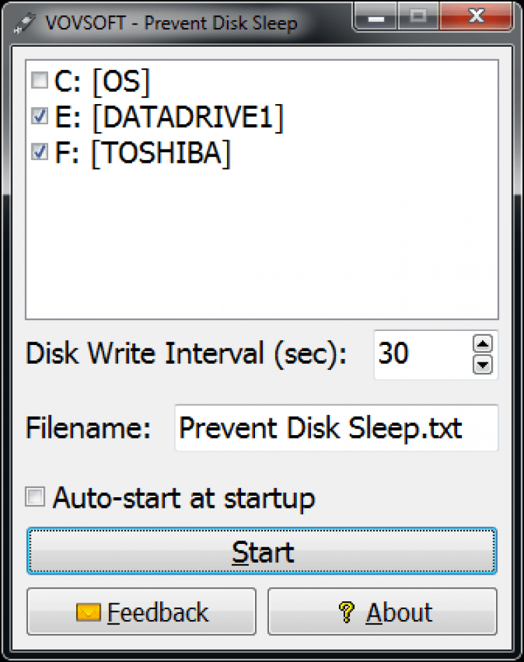 Prevent Disk Sleep скачать на Windows бесплатно