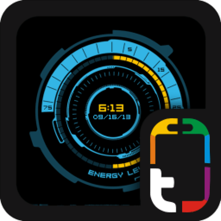 MYCOLORSCREEN Blue Neon Theme скачать на Android бесплатно