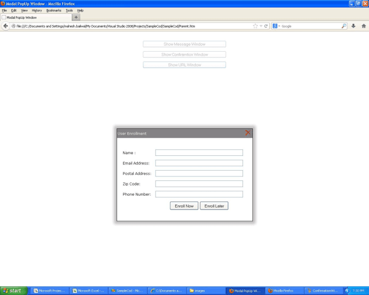 Javascript Popup Window Windows Javascript Popup Window Windows