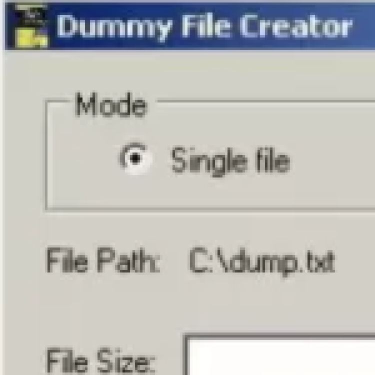 Dummy File Creator скачать на Windows бесплатно