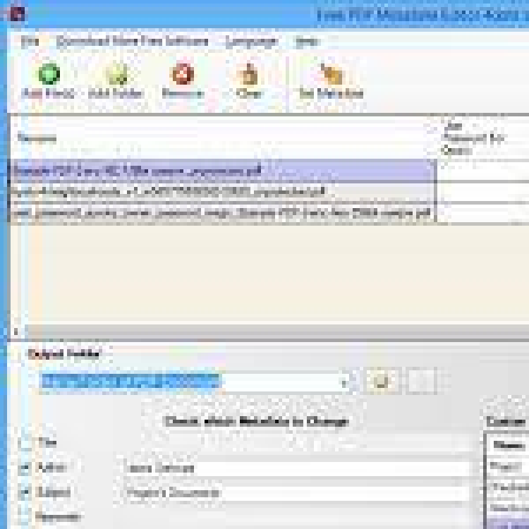Free PDF Metadata Editor скачать на Windows бесплатно