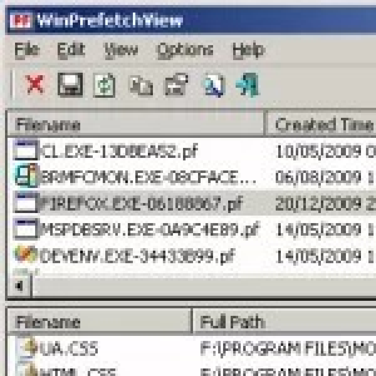 WinPrefetchView скачать на Windows бесплатно